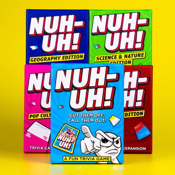 Nuh-Uh! Trivia Card Game + All Expansions – Be Amazed